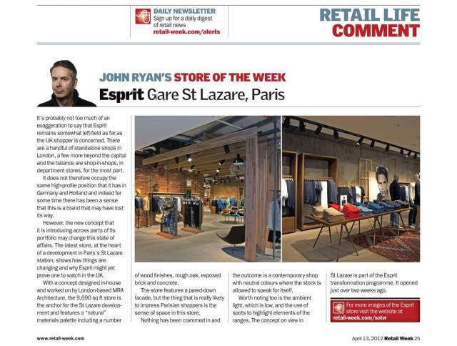 Retail Week - Store Of The Week | News | MRA
